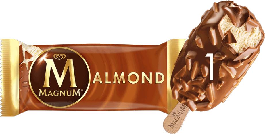 Wall's Magnum Almond Ice Cream 120ml - Free Transparent PNG Download ...