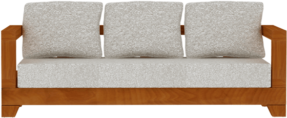 Lybon Wooden Sofa - Studio Couch - Free Transparent PNG Download - PNGkey