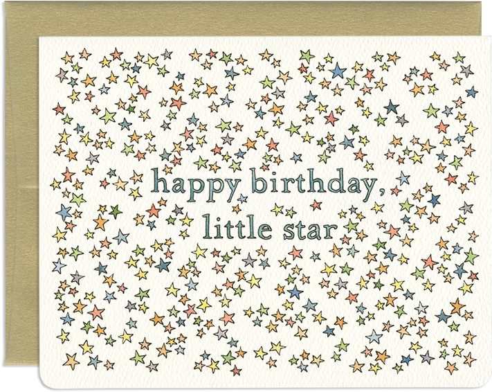 Download Star Strewn Birthday Greeting Card - Birthday Star Card PNG ...