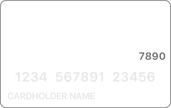 An Illustration Of The Front Of A Credit Card Showing - Credit Card ...