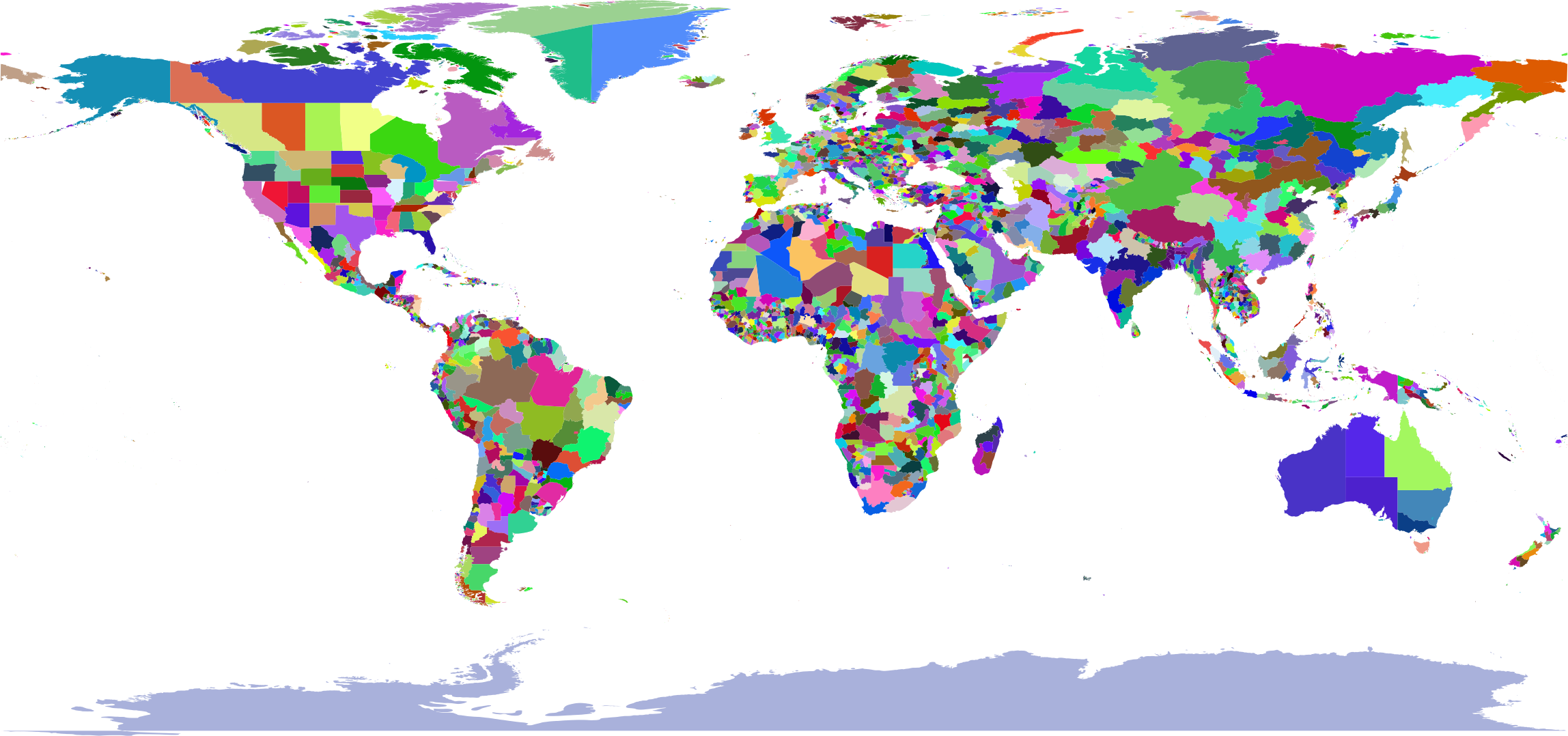 This Free Icons Png Design Of Colorful World Map - Free Transparent PNG ...