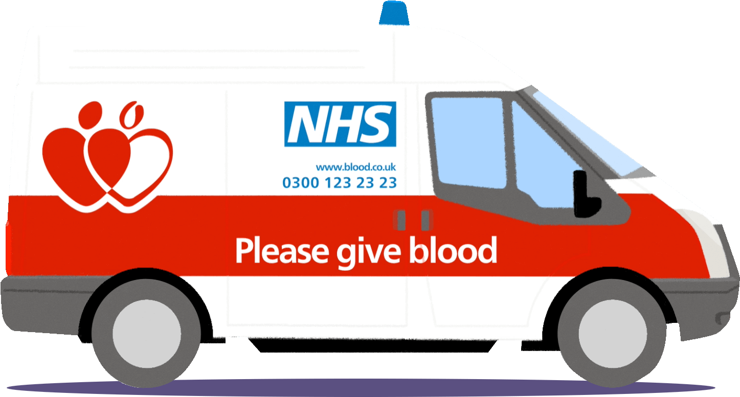 Nhs Give Blood Van - Blood Donation Car - Free Transparent PNG Download ...