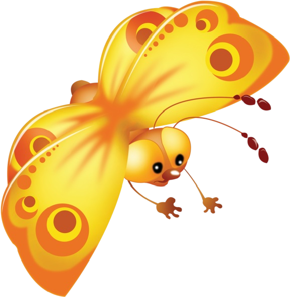 Clipart Resolution 600*600 - Butterfly Cartoon Variation Clipart - Free ...