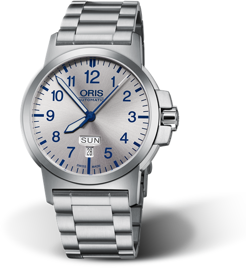Download Oris Bc 3 Day Date Silver Dial Stainless Steel Bracelet PNG ...