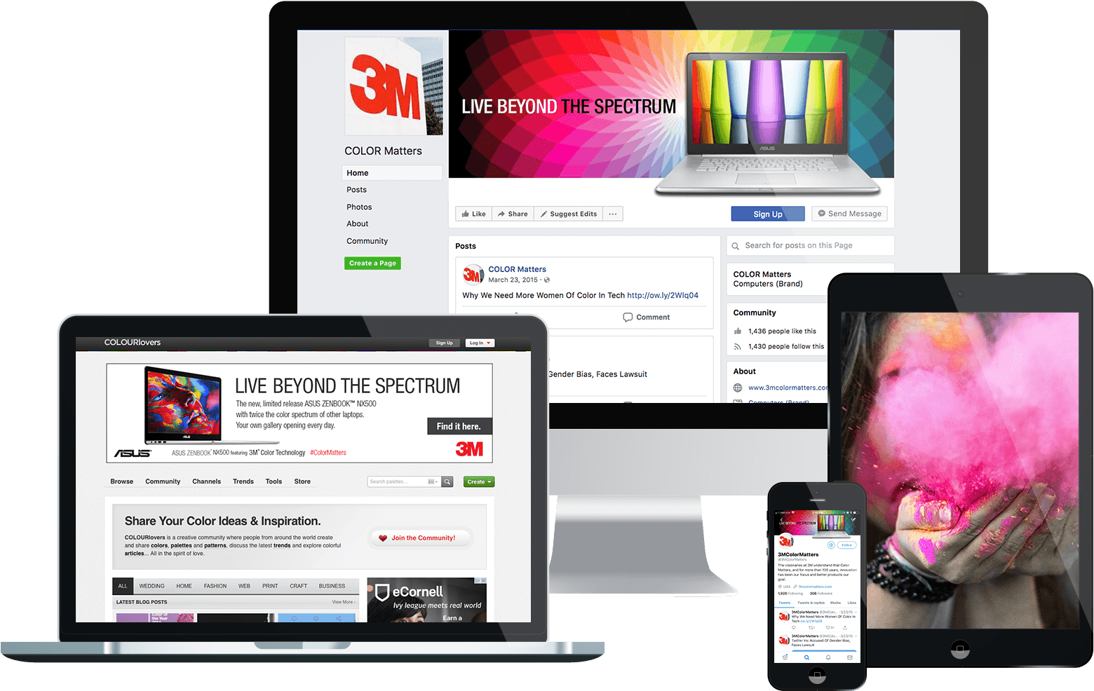 Download Ad Campaign Mock Up Of 3m Color Matters - Mock Object PNG ...