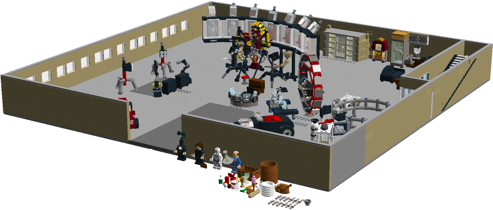 Marvel's Iron Man Lab - Lego Iron Man Laboratory - Free Transparent PNG ...