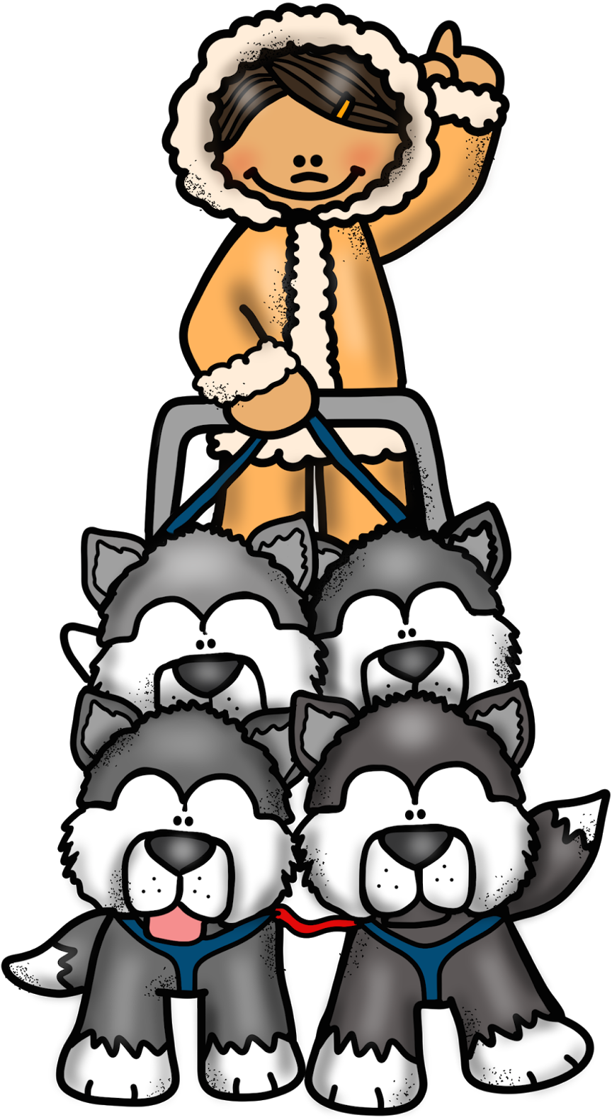 Dog Sled Clipart