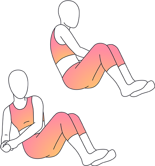 Download Russian Twist Right - Russian Twist Exercise Cartoon PNG Image ...