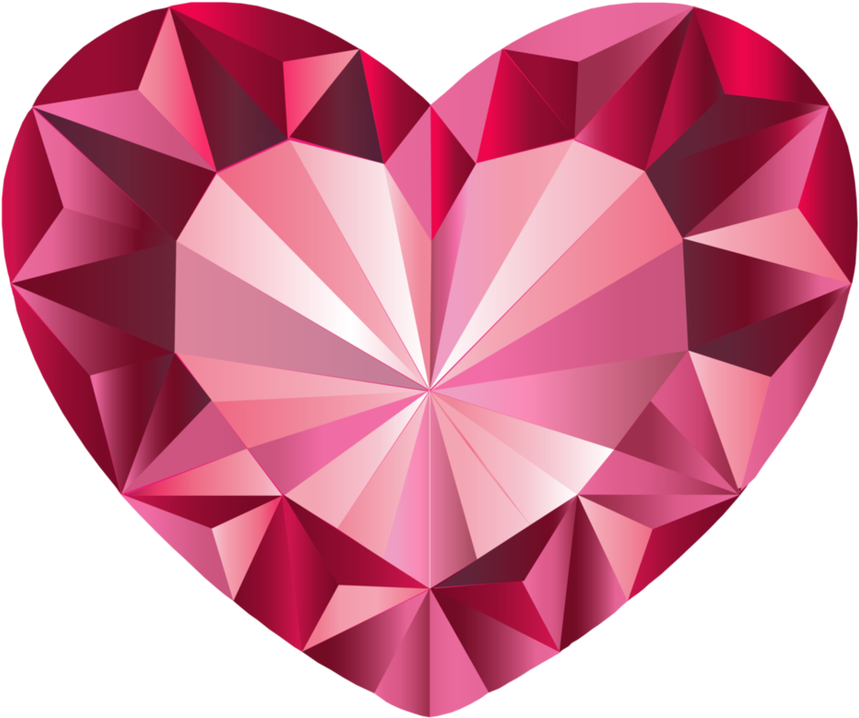 Download Crystal Heart Png - Heart Shaped Diamond Red PNG Image with No ...