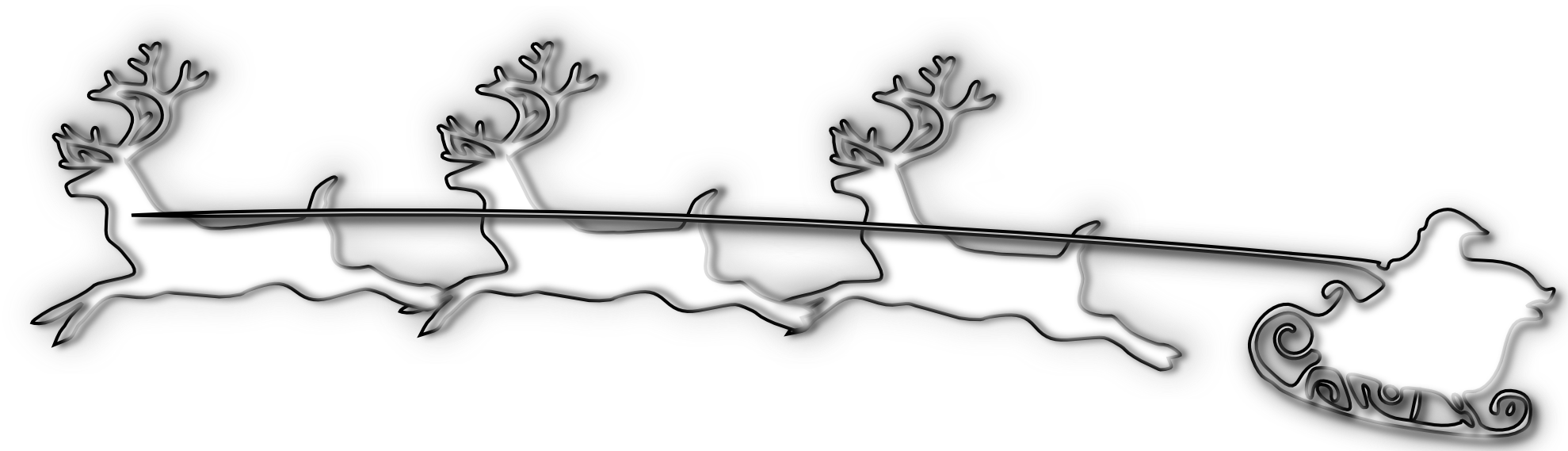 Reindeer Clipart Black And White