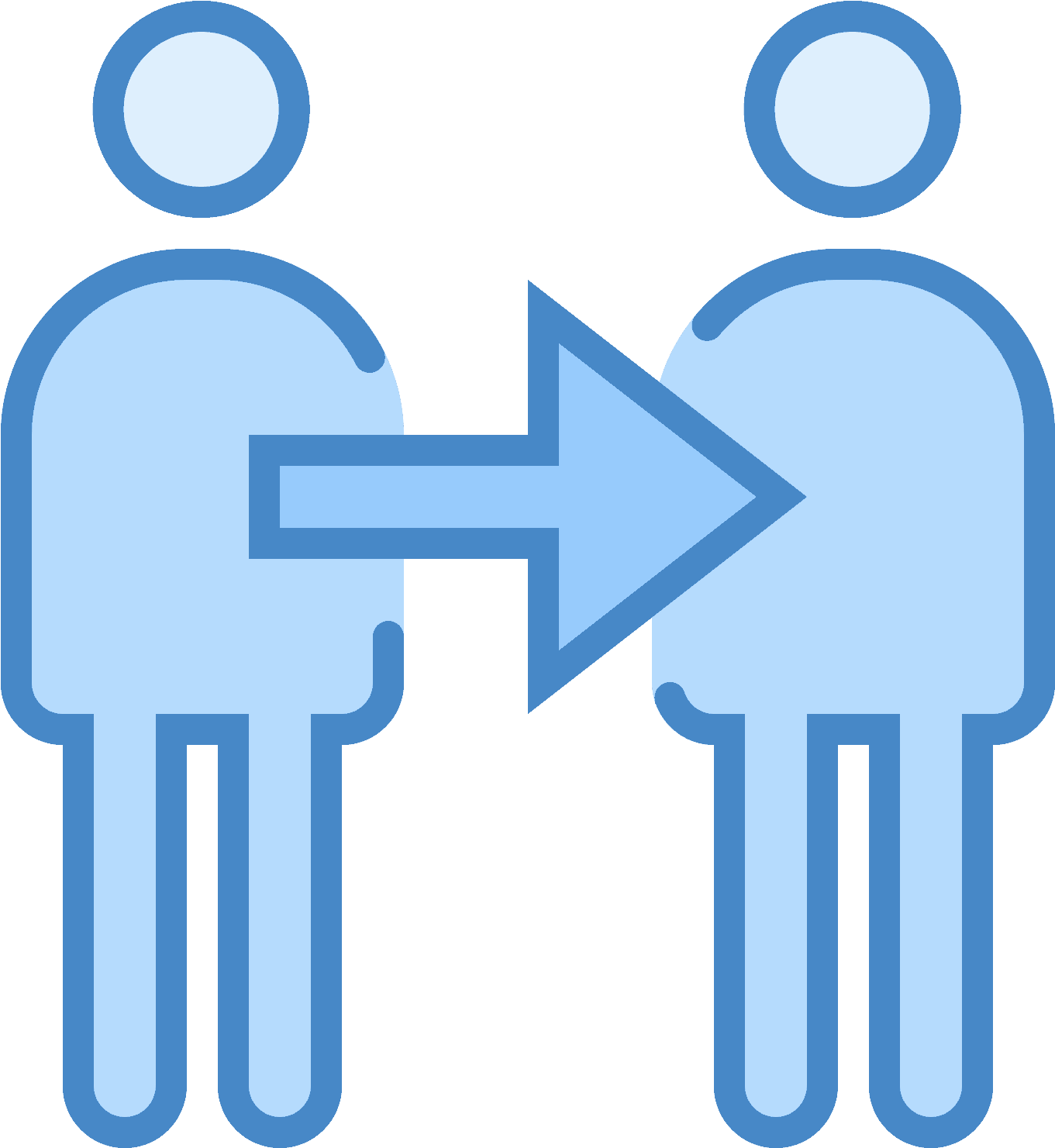 Download A Drawing Of Two People Side By Side With A Small Space - Icon ...