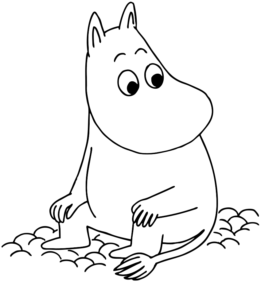 Moomin Cute Png Black White Black & White 90rainy - 노트북 배경 화면 고화질 무민 ...