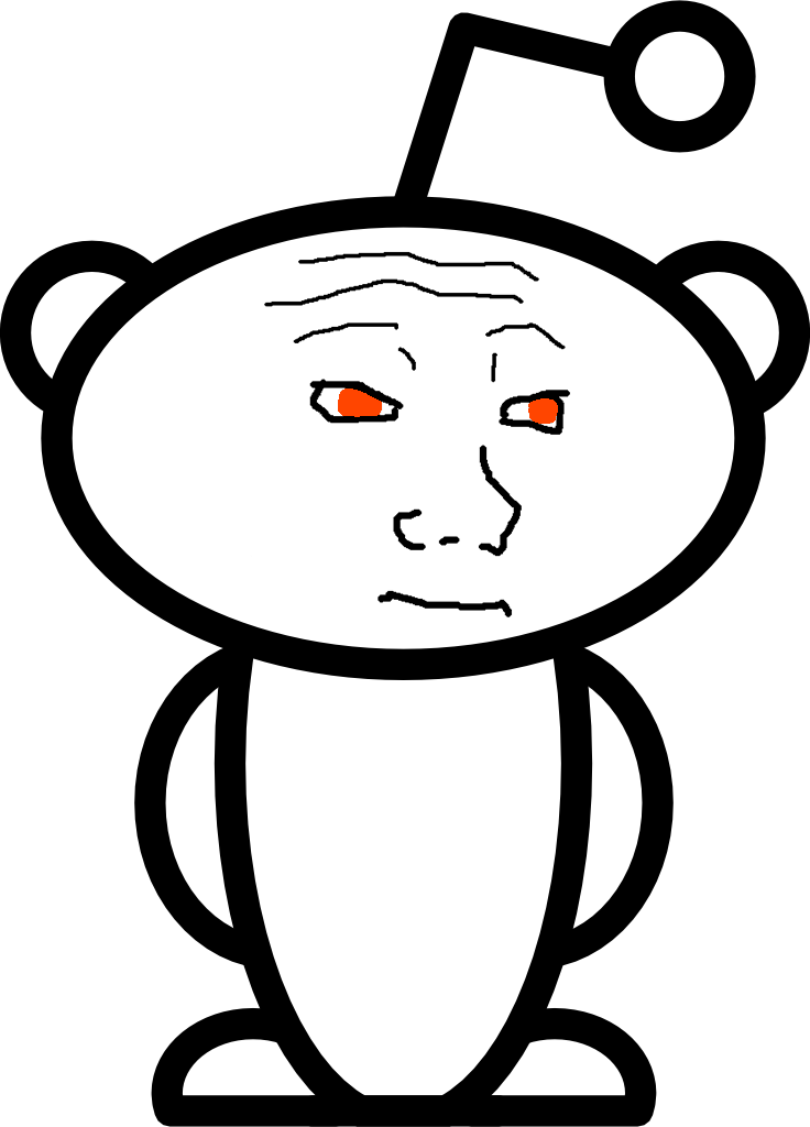 Download Reddit Wojak [oc]original - Reddit Alien PNG Image with No ...