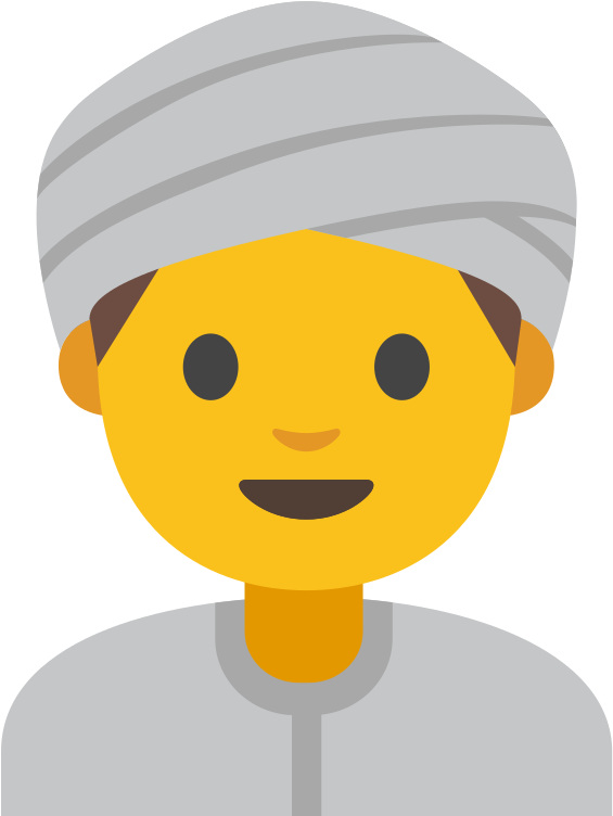 Download File - Emoji U1f473 - Svg - Cartoon PNG Image with No ...