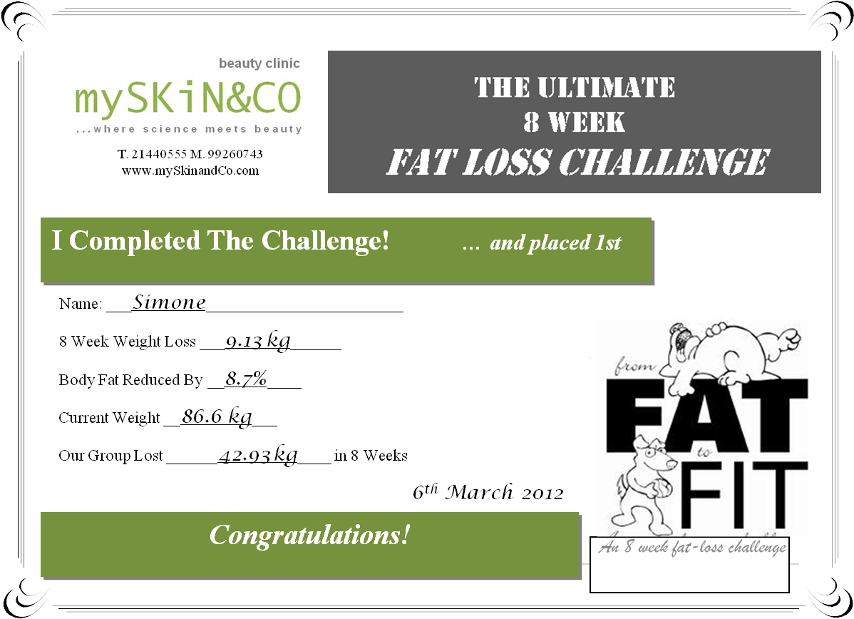 Weight Loss Challenge Certificate Template - Herbalife Weight Loss ...
