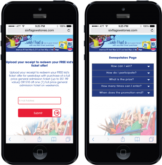 Download Wet Ones Six Flags Promotion And Sweepstakes - Six Flags ...