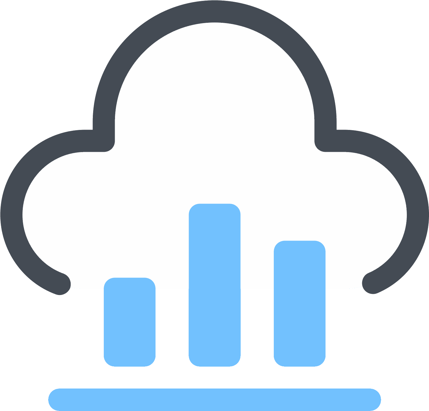 Cloud Bar Chart Icon - Cloud Computing - Free Transparent PNG Download ...