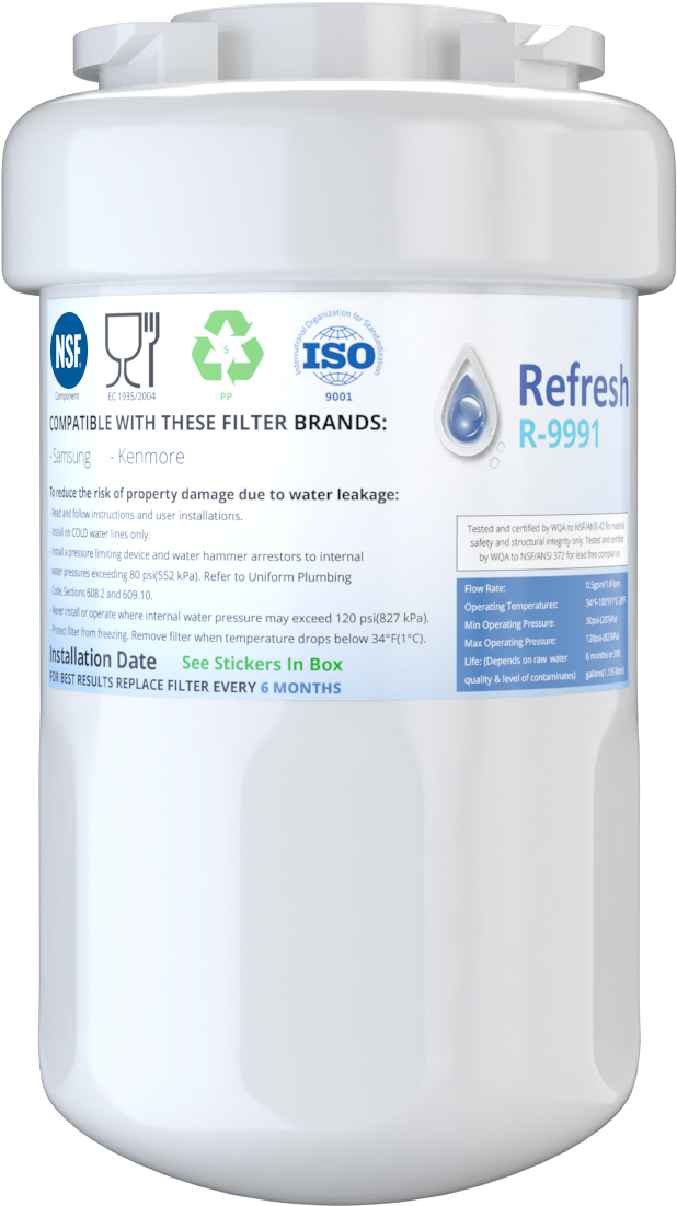Download Refresh R-9991 Replacement Water Filter - Ge Gse25e PNG Image ...