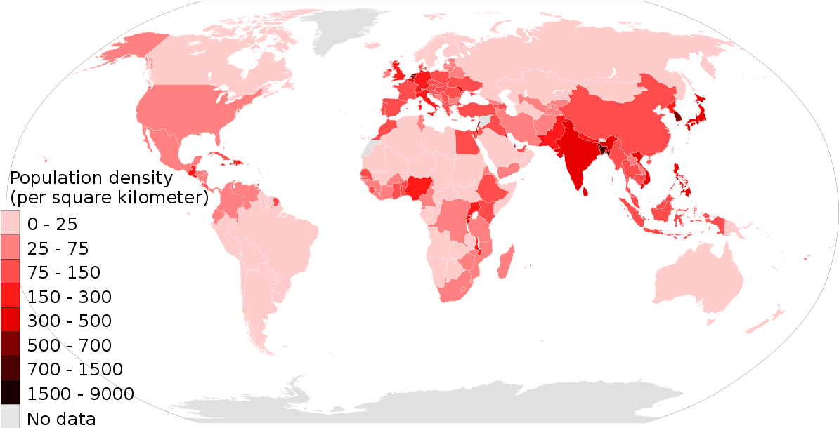 Download Population Density World Map Wikipedia - Population Density ...