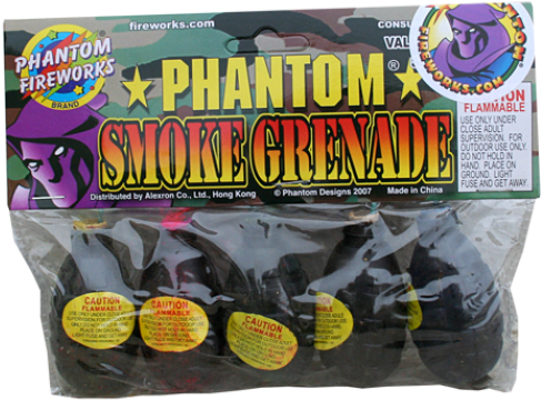 Smoke Grenade, 5 Pc - Phantom Fireworks - Free Transparent PNG Download - PNGkey