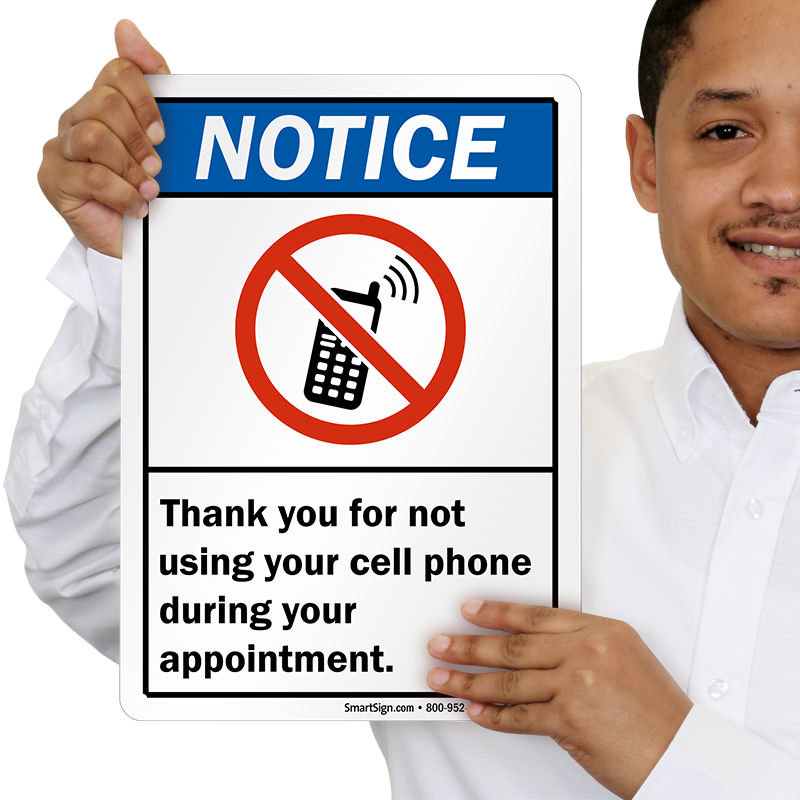 Ansi Notice Sign - Please Put Your Phone On Silent - Free Transparent ...