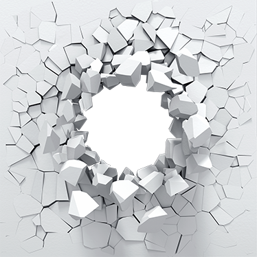 Download Customisable 3d Wall Explosion Sticker - White 3d T Shirt ...