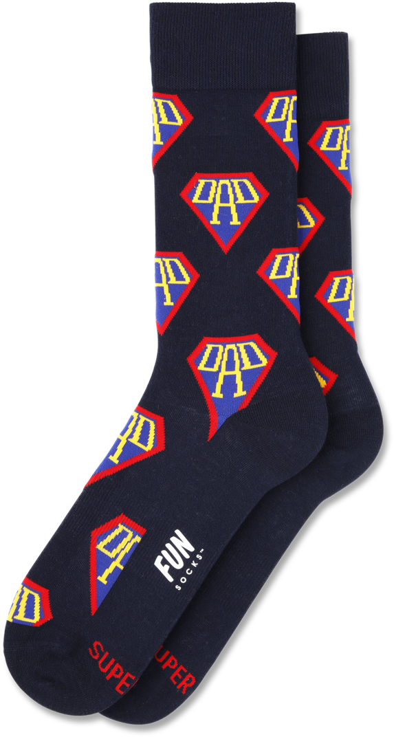 Download Super Dad Socks - Sosete Cu Cartofi Prajiti PNG Image with No ...