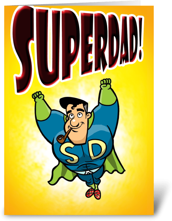 Superdad Greeting Card - Fathers Day Gifts - Super Dad Tshirt - Free ...