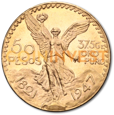 Download 50 Gold Mexican Pesos - 50 Pesos 37.5 Gr Oro Puro 1821 PNG ...