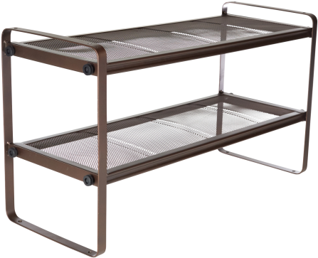 Bronze Mesh 2-tier Shoe Rack - Shelf - Free Transparent PNG Download ...