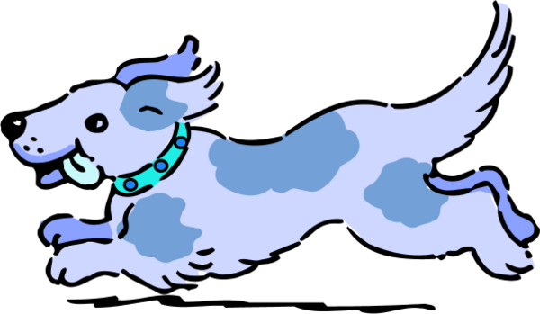 Dog Running Happy Cartoon - Dog Playing With A Ball Cartoon - Free ...