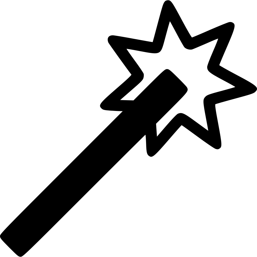 Download Magic Wand Tool Graphic Select Comments - Black And White Wand ...