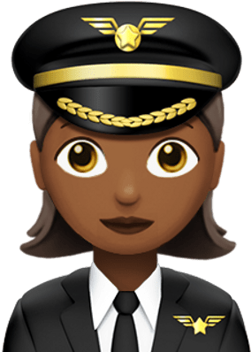 Female Pilot Apple Emoji - Pilot Emoji - Free Transparent PNG Download ...
