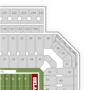 Ou Stadium Seating Chart With Rows - Free Transparent PNG Download - PNGkey