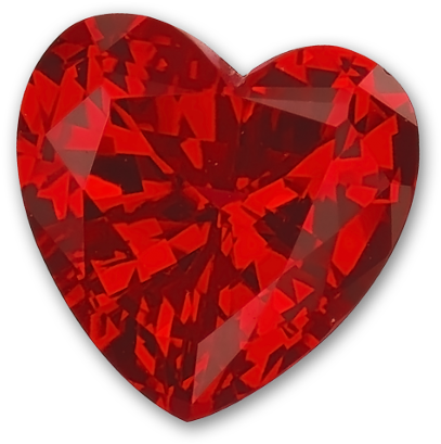8x8mm Heart Shaped Gem Quality Chatham Lab Grown Ruby - Gemstone - Free ...