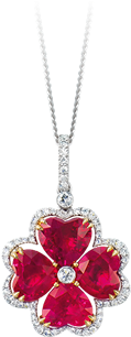 Ruby And Diamond Heart Shape Pendant - Locket - Free Transparent PNG ...