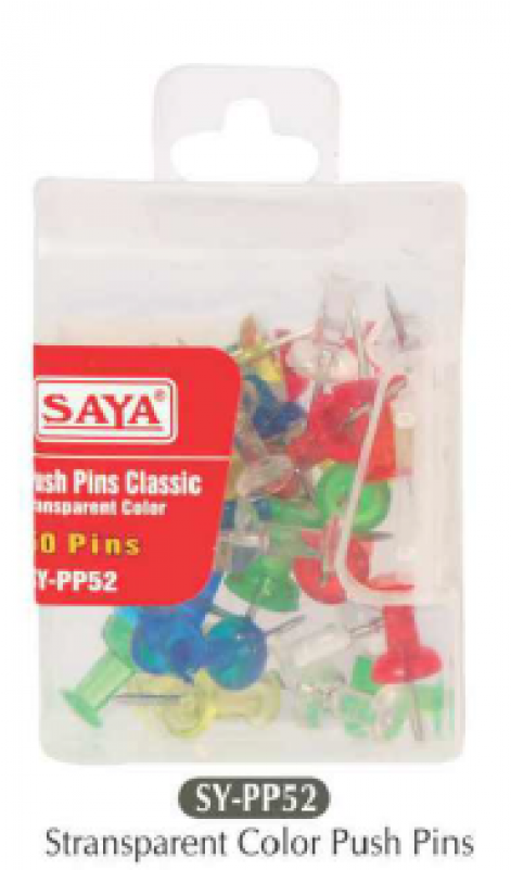 Download Saya Transparent Colour Push Pin - Saya 200 Pieces Multi ...
