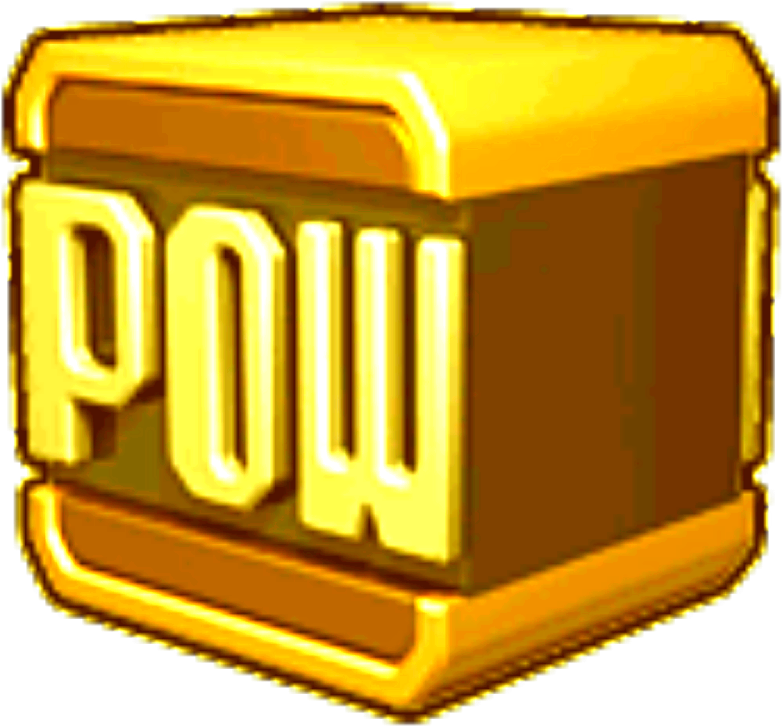 Download Golden Pow Block Icon - Pow Block Smash Bros PNG Image with No ...