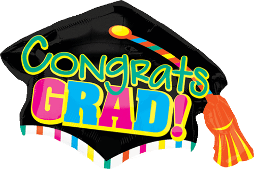 Ballons Transparent Graduation - Congrats Grad Cap Bright Colorful ...