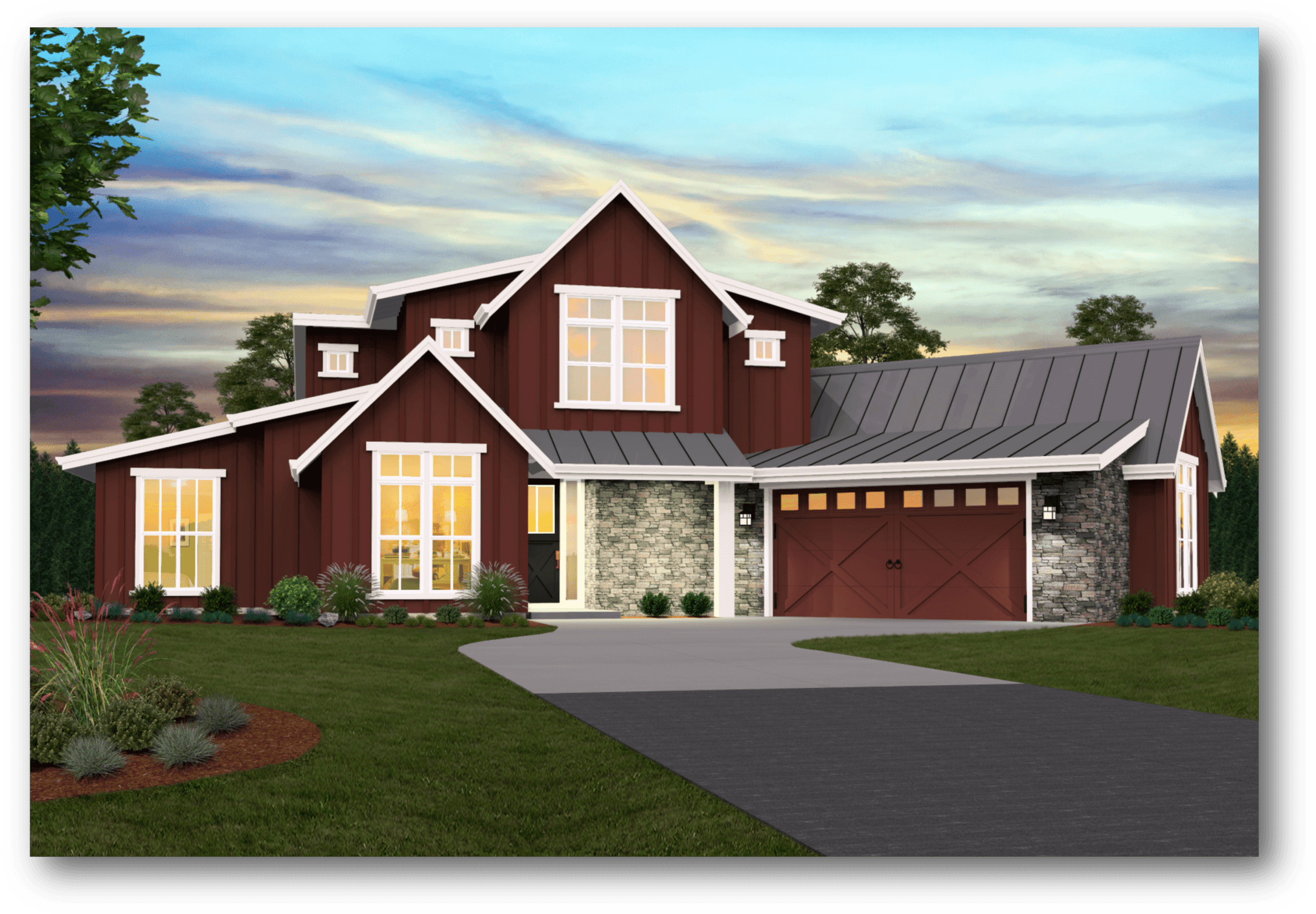 Download Sandridge Modern Farmhouse - Modern Farmhouse Plans PNG Image ...