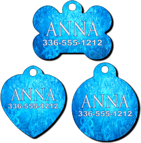 Personalized Frozen Ice Background Pet Tag For Dogs - Dog - Free ...