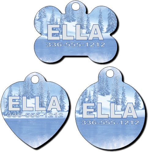 Personalized Frozen Ice Background Pet Tag For Dogs - Disney Frozen 7.5 ...