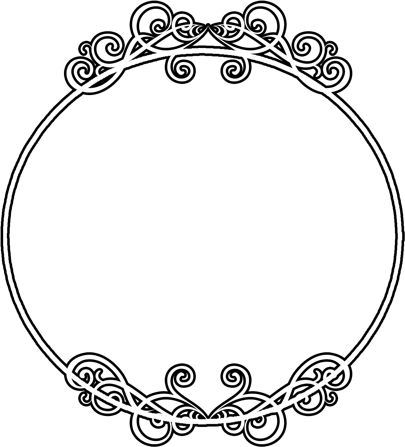 Kerawang Warisan Circle Borders, Borders Free, Silhouette - Border ...