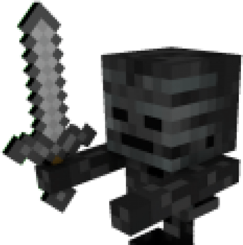 Click To Edit - Minecraft Wither Skeleton Png - Free Transparent PNG ...