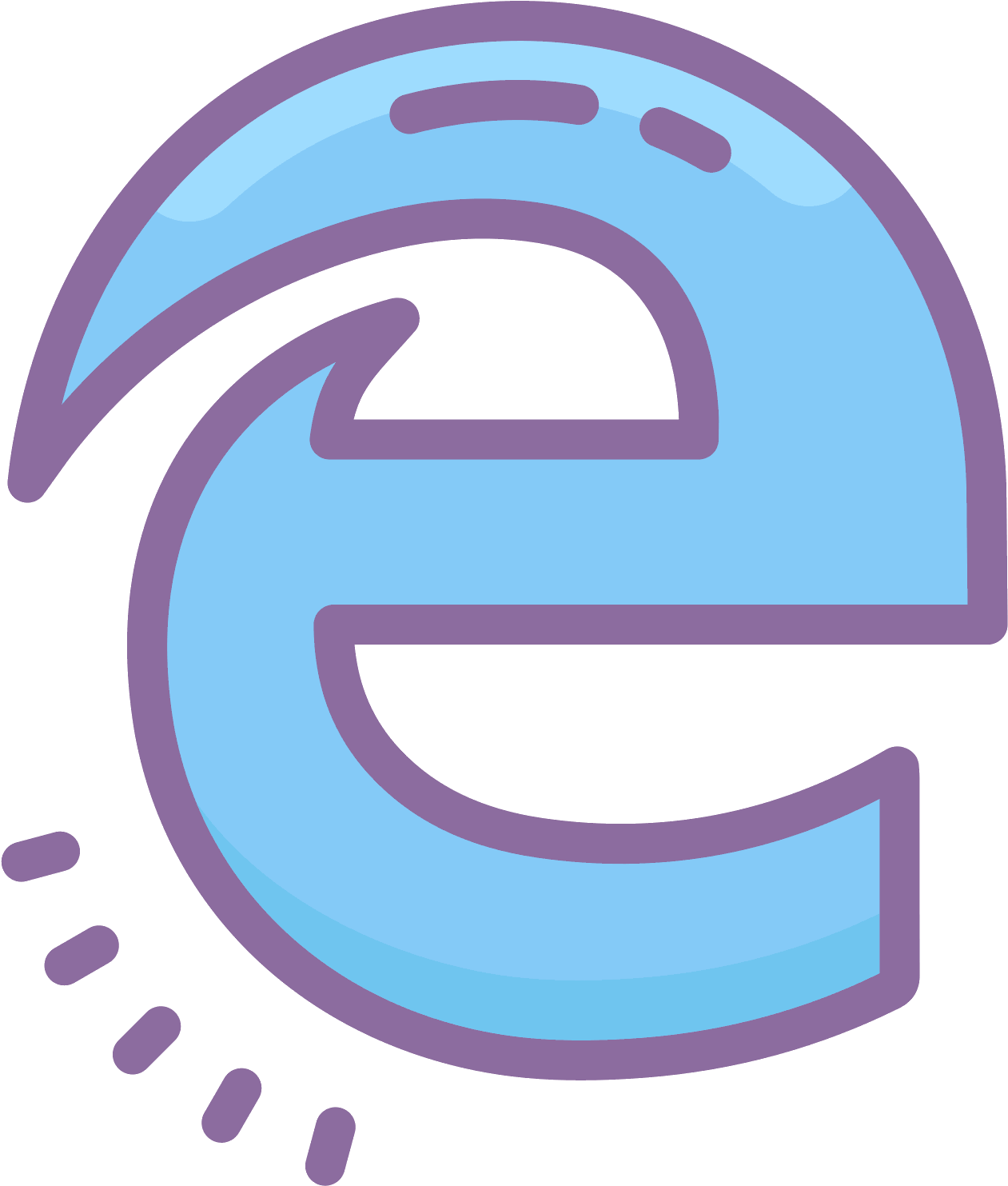 Microsoft Edge Icon On Transparent Background - Microsoft Edge Icon ...
