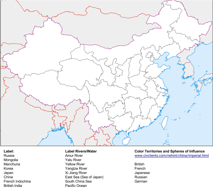 Download Map Of China - China Provinces Blank Map PNG Image with No ...