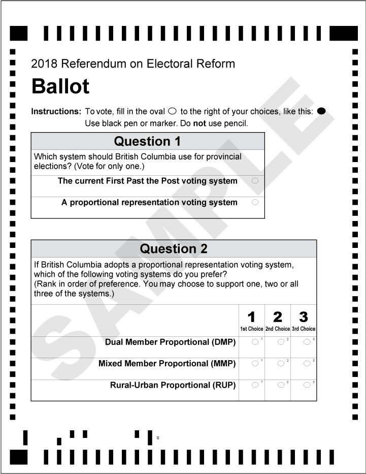 Download Referendum Ballot - Proportional Representation Bc Ballot PNG ...