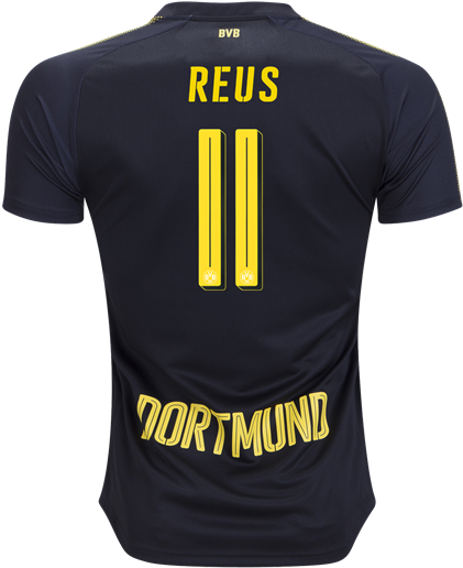 Larger Image - Borussia Dortmund Away Kit - Free Transparent PNG ...