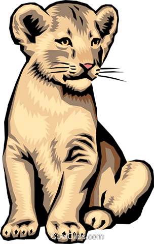 Download Lion Cub Royalty Free Vector Clip Art Illustration - Lion Cub ...