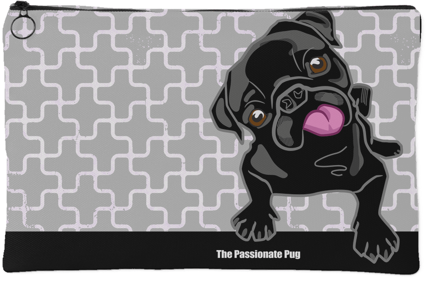 Download Black Pug Makeup Pouch Slate - Pug PNG Image with No ...